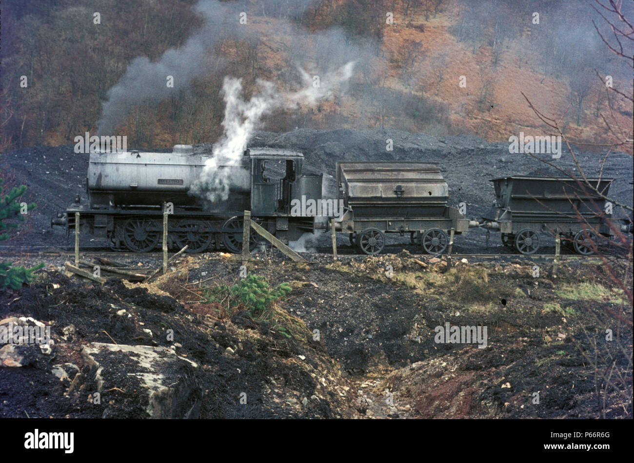 Llewellyn, a Hunslet Austerity 0-6-0ST at work at Hafod-rhy-nys ...
