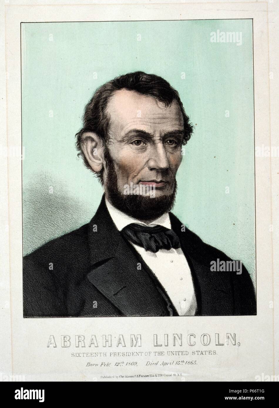 Abraham Lincoln 1809 - 1865, sixteenth president of the United States ...