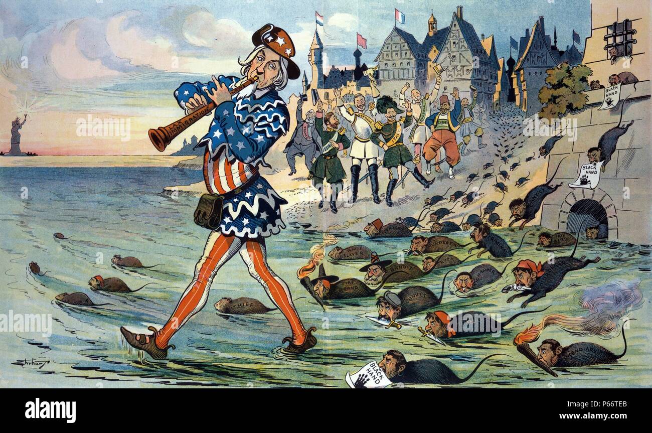 The fool pied piper by Samuel Ehrhart, 1862-1937, artist. 1909 ...