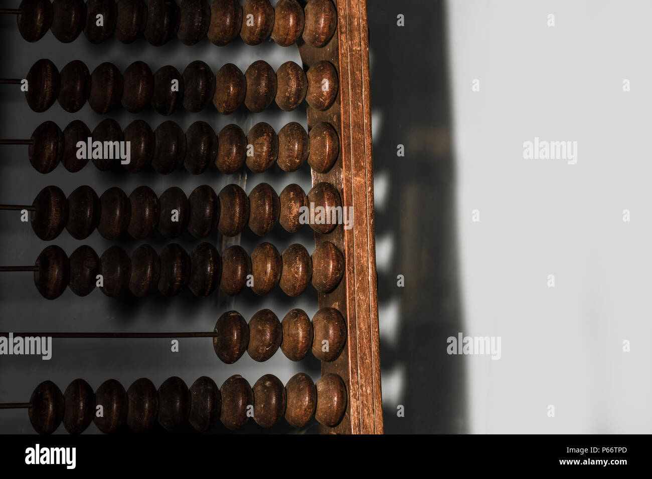 antique wooden abacus on white background Stock Photo - Alamy