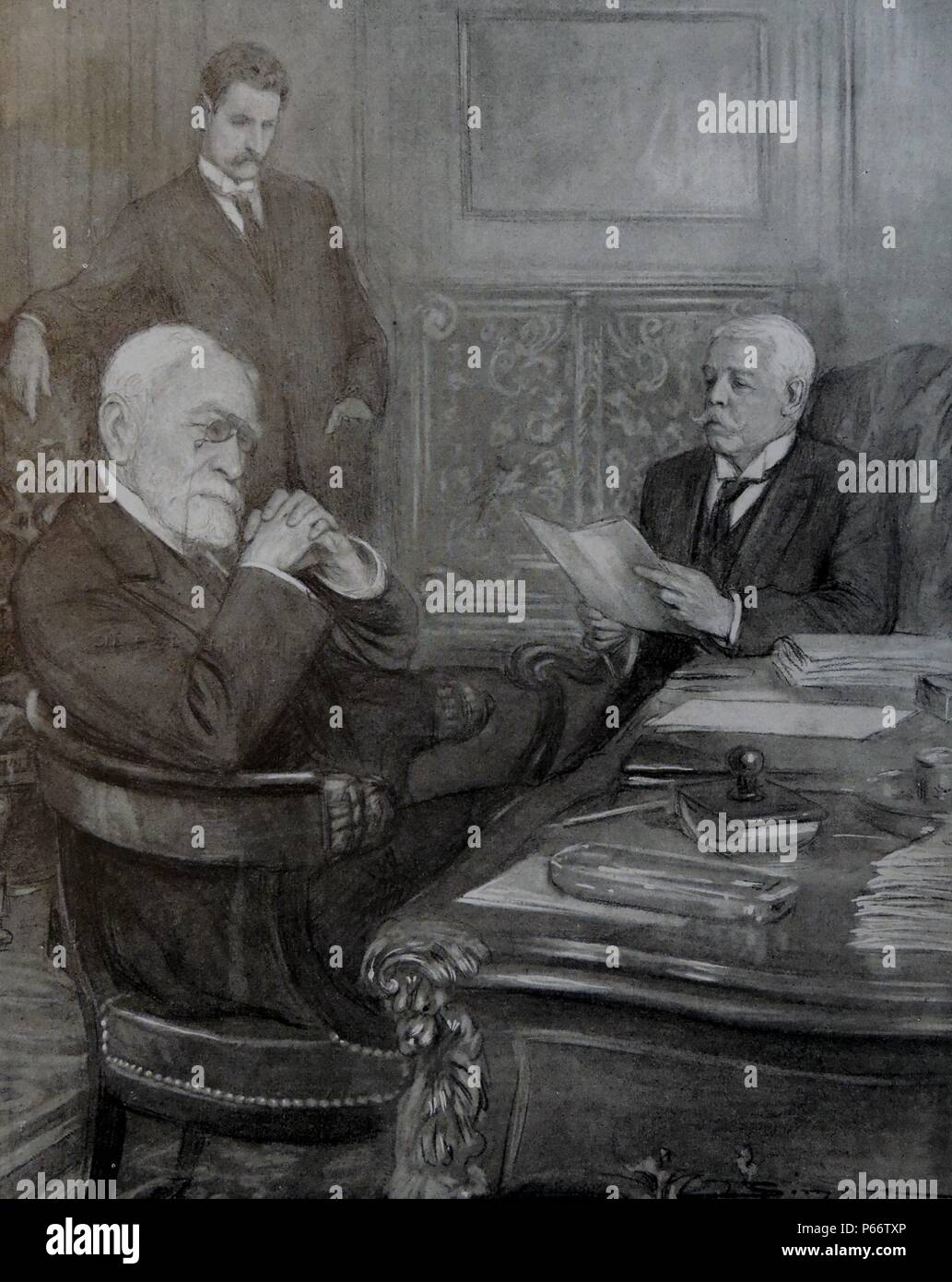 World war one wwi diplomacy france germany meeting hi-res stock ...