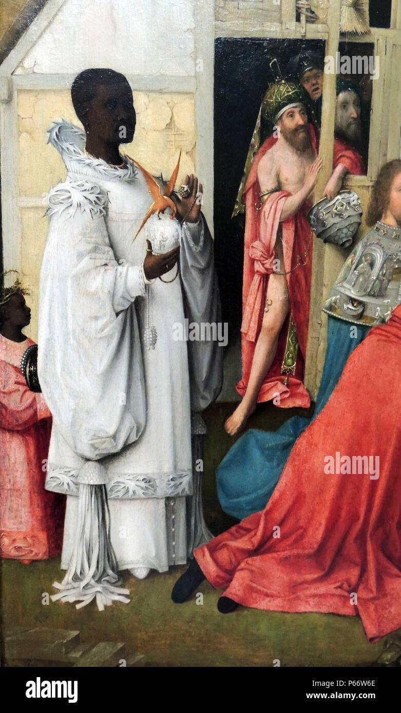 Detail from the Adoration of the Magi (Triptych attributed to Hieronymus Bosch or his studio ...