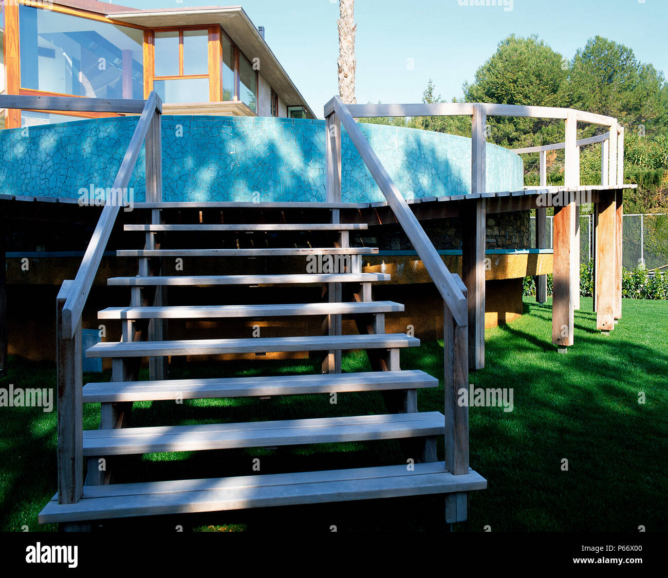 Wooden stairs leading hi-res stock photography and images - Alamy