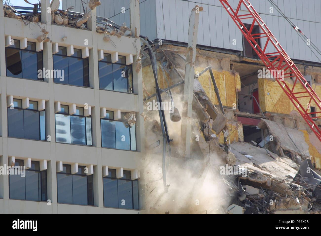 Demolition of an office building Stock Photo - Alamy