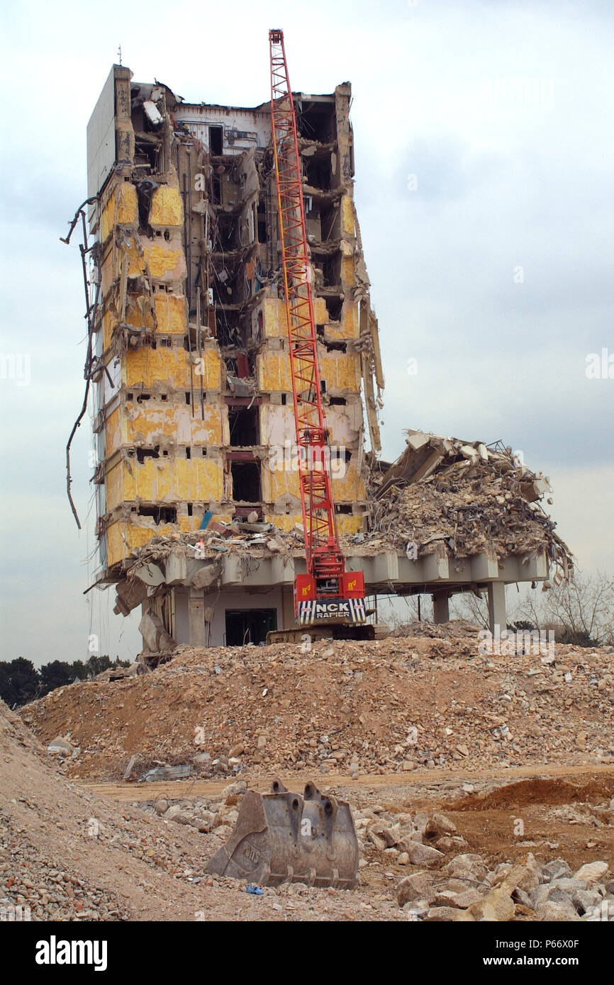 Demolition of an office building Stock Photo - Alamy