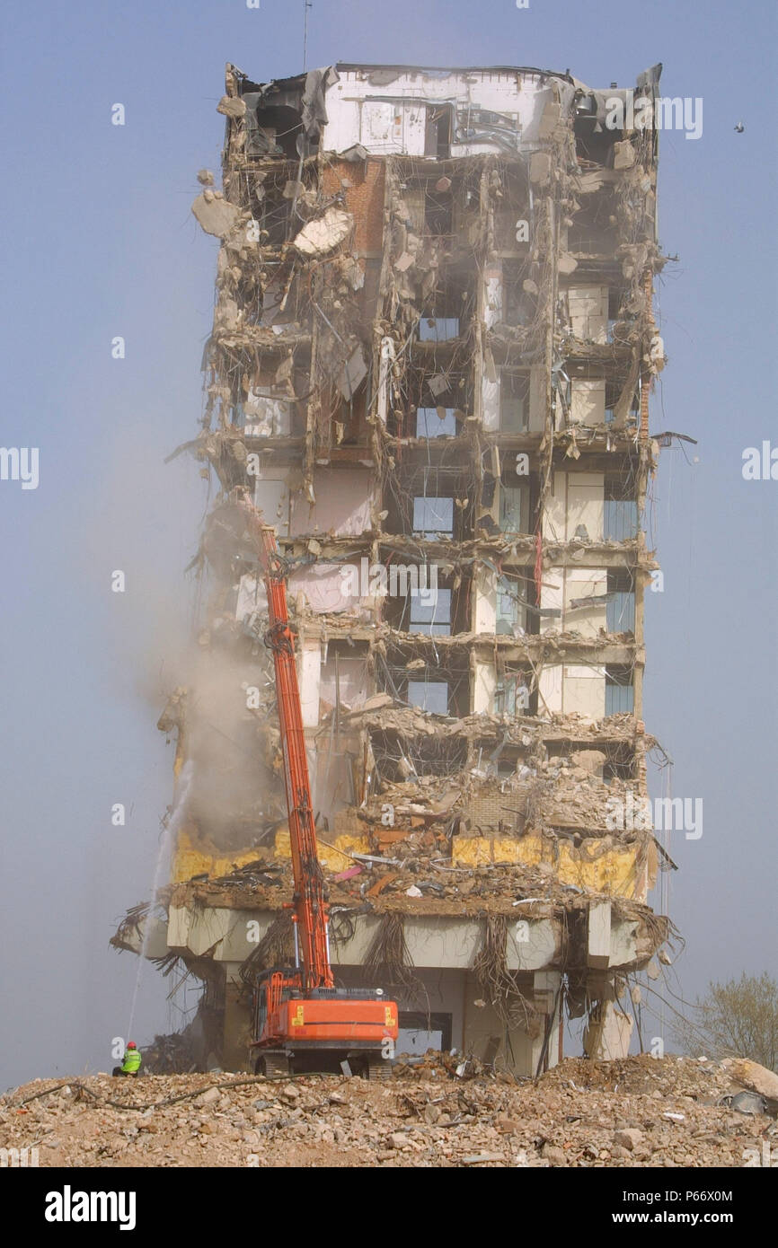Demolition of an office building Stock Photo - Alamy
