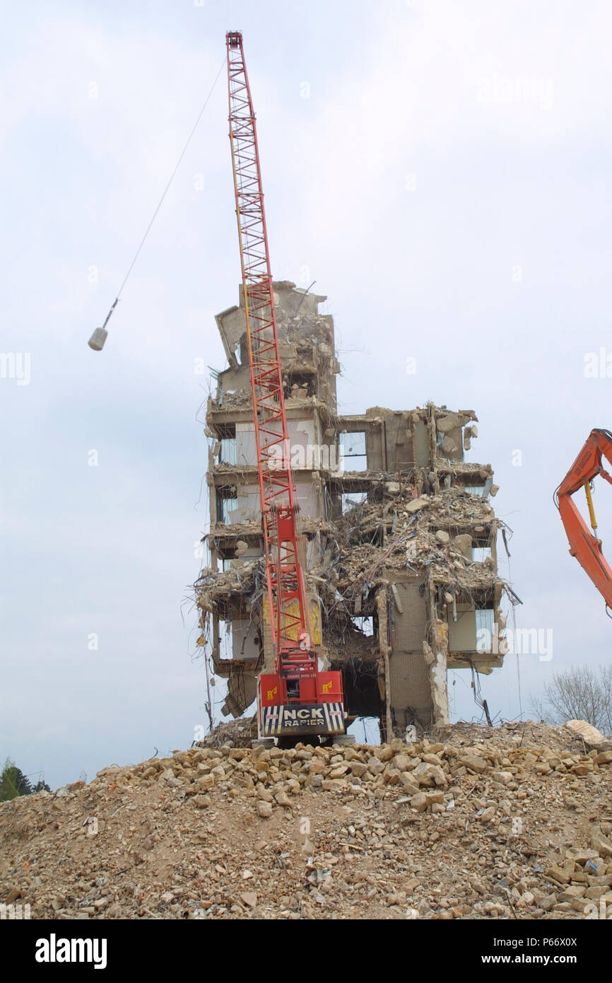 Demolition of an office building Stock Photo - Alamy