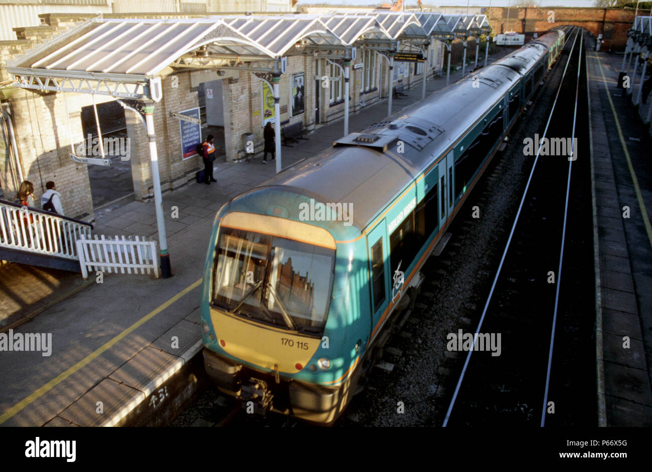 A Midland Mainline service to London St Pancras, formed of a class 170 ...