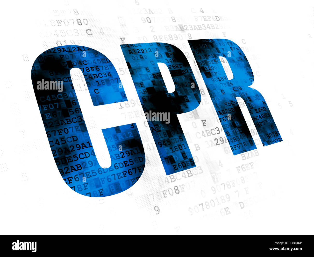 Health concept: Pixelated blue text CPR on Digital background Stock ...