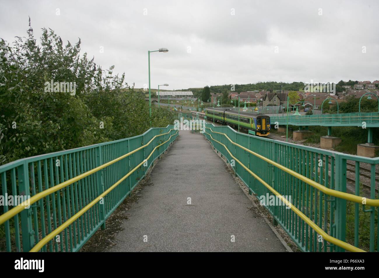 Access ramp to the platform at Whitwell station, Nottinghamshire. 2007 ...