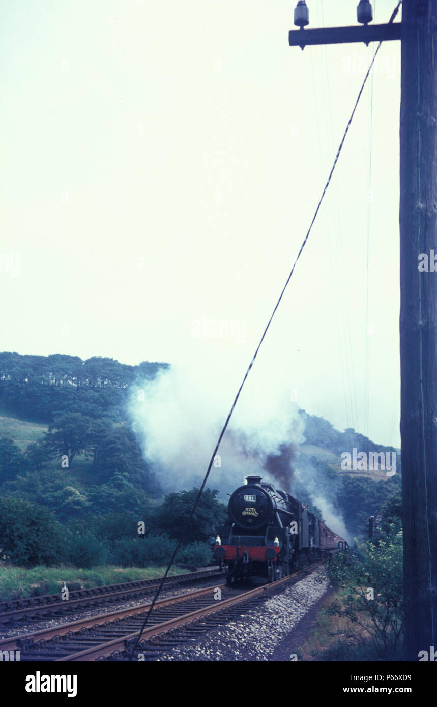 An End of Steam special headed by two Black Five 4-6-0s at the end of ...