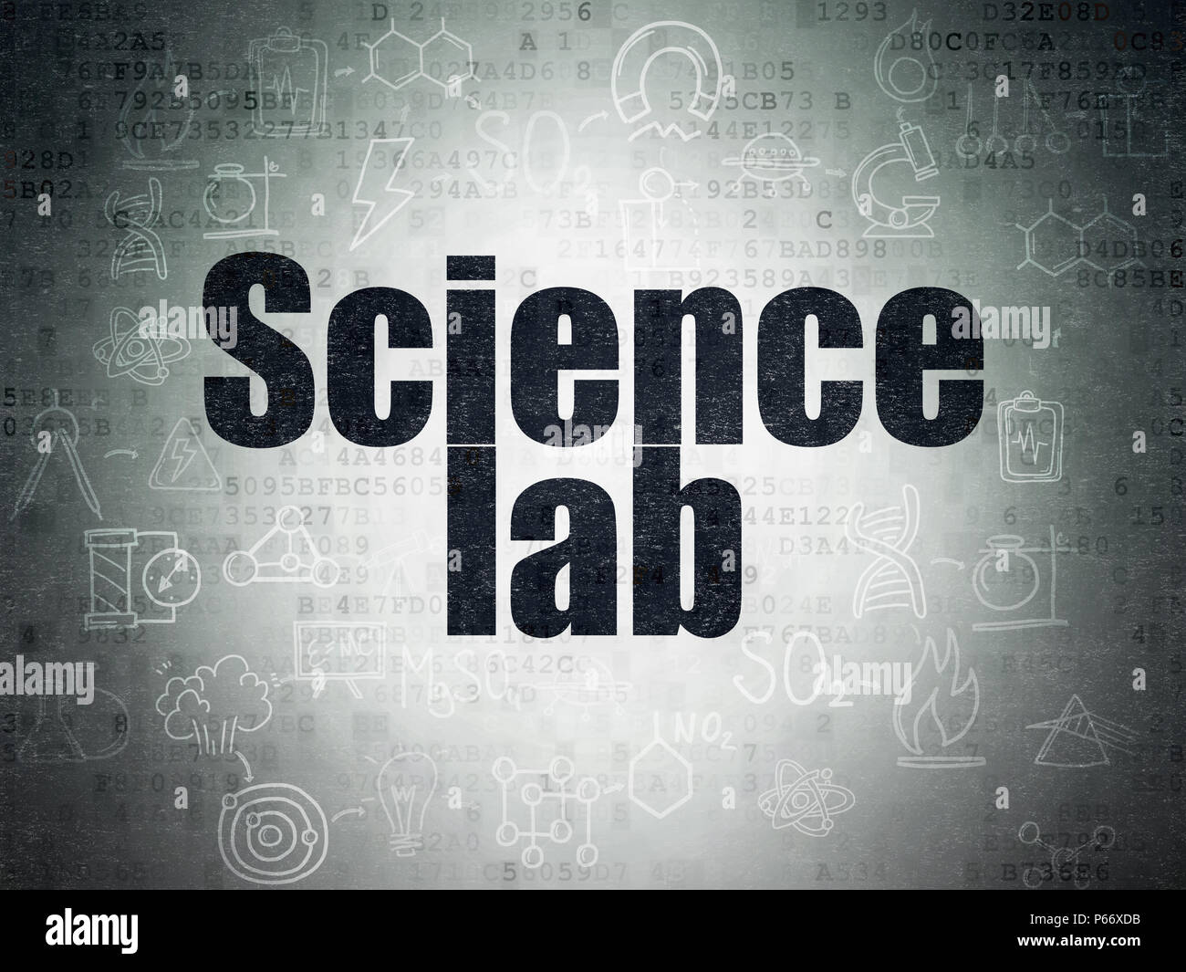 Science concept: Painted black text Science Lab on Digital Data Paper ...