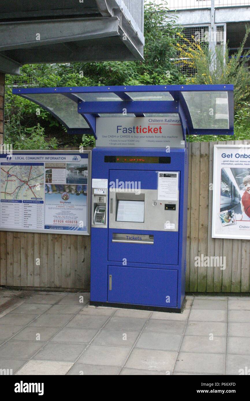 Automated ticket machine at Warwick Parkway station, Warwickshire. 2007 ...