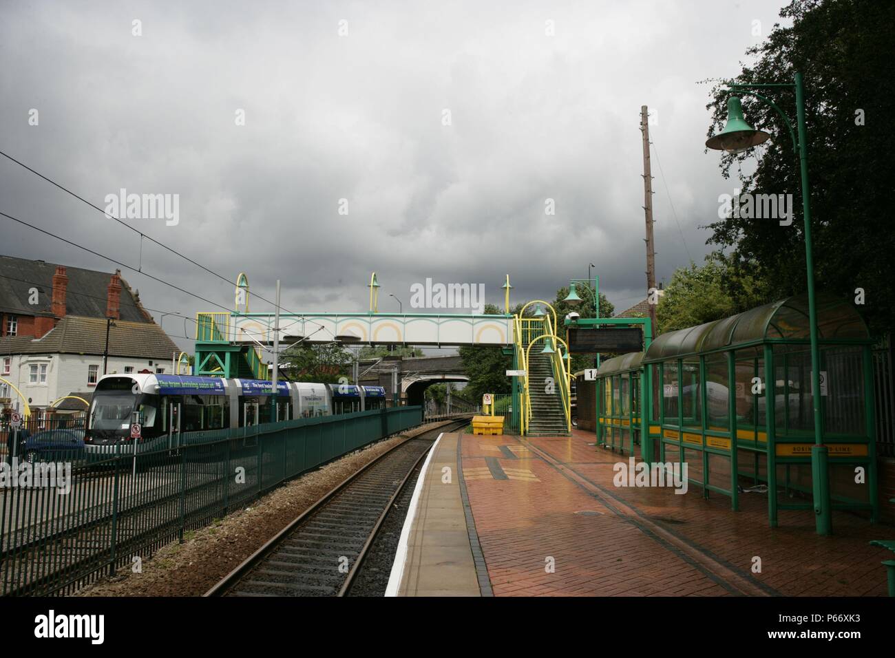 Bulwell station, Nottinghamshire, showing the interchange with the ...