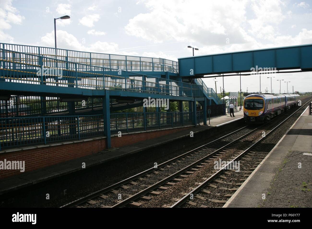 Pedestrian access ramps at Barnetby station, Lincolnshire. 2007 Stock ...
