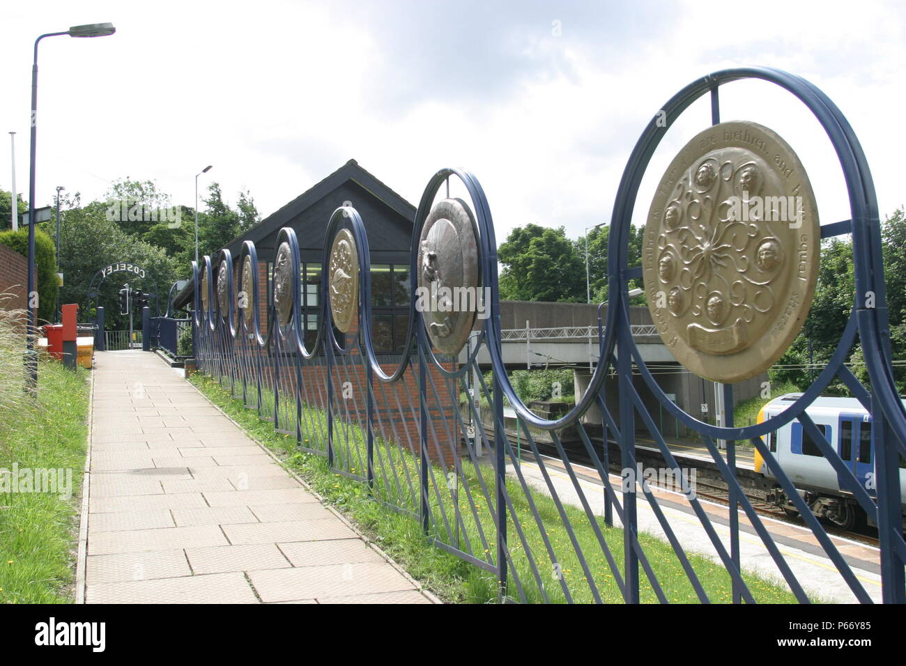 Pedestrian access to Coseley station, West Midlands. 2007 Stock Photo ...