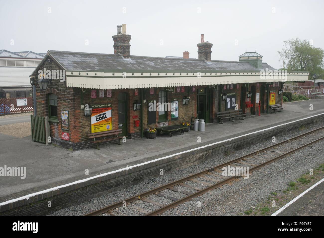 Platform building at the preserved Metropolitan Railway station at ...