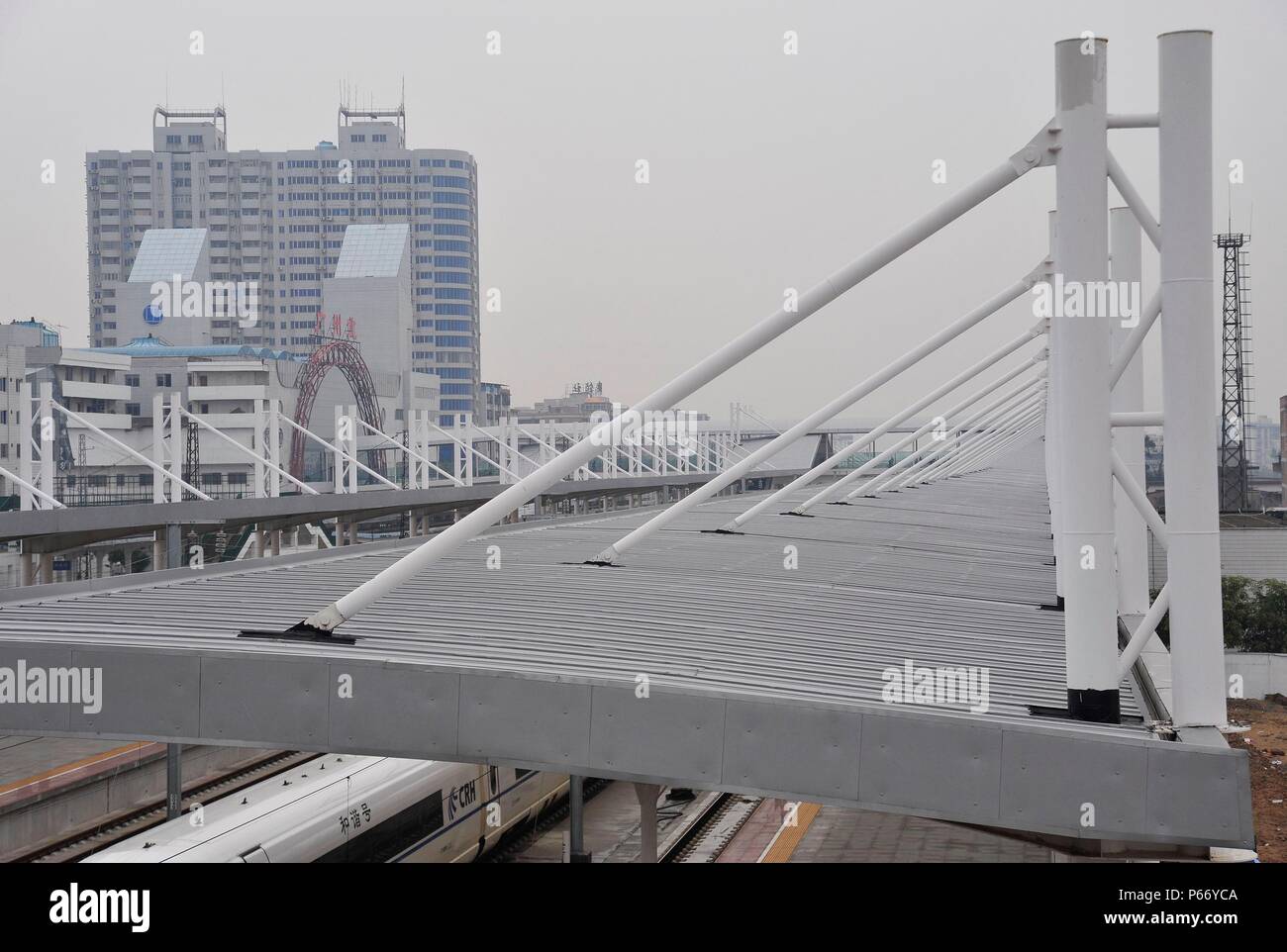 Platform roof at Guangzhou North Railway Station, Guangzhou, China ...