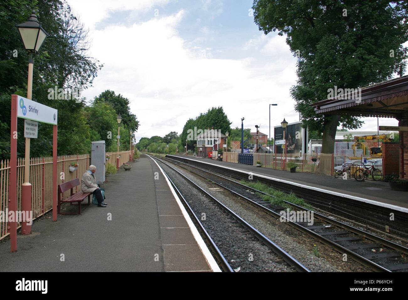 Platform scene at Shirley station, West Midlands. 2007 Stock Photo - Alamy