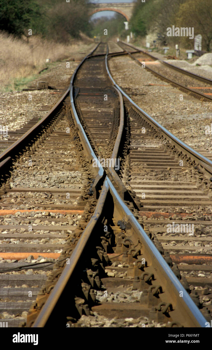 Railway crossover hi-res stock photography and images - Alamy