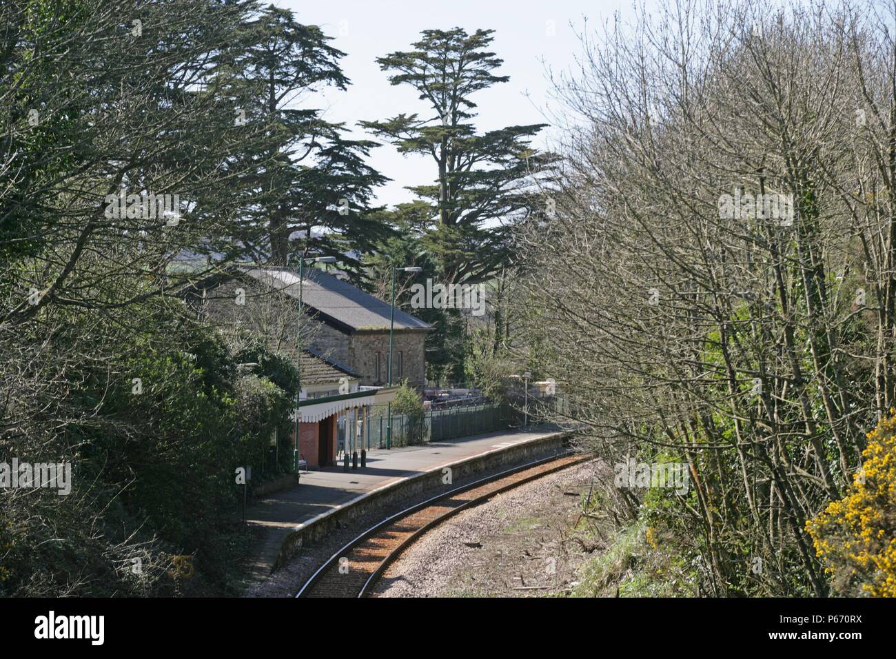 The small rural station of Perranwell, near Falmouth, Cornwall. 2006 ...