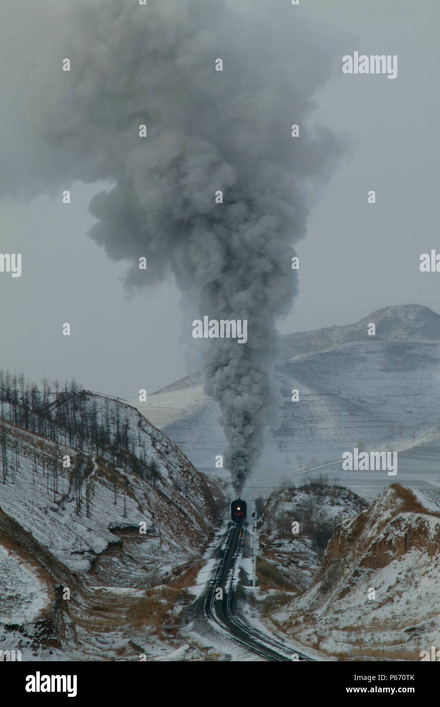 The steepest section of line on the Jing Peng Pass section of China's ...