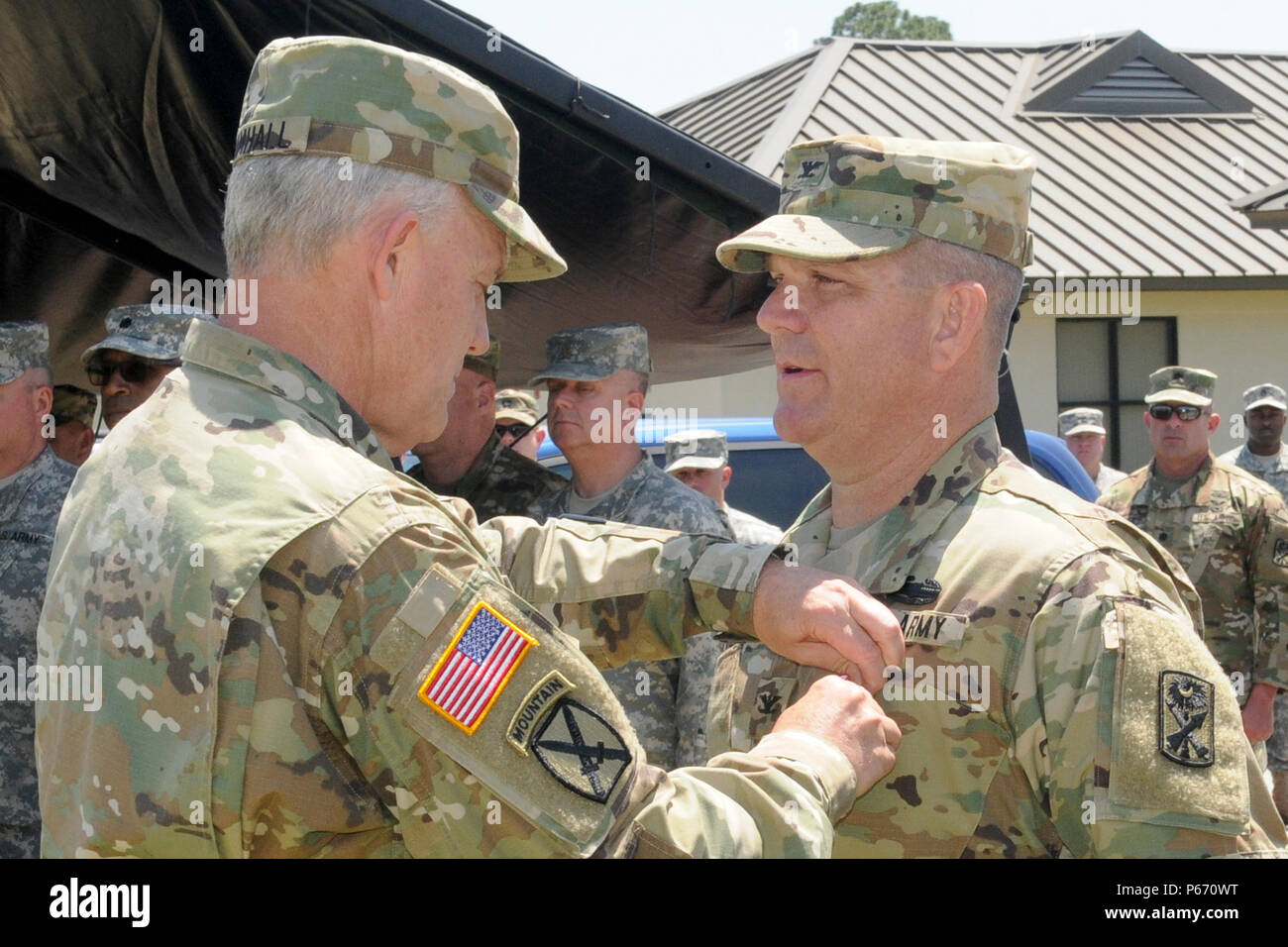 U.S. Army Maj. Gen. Glenn Bramhall, commanding general of the 263rd ...