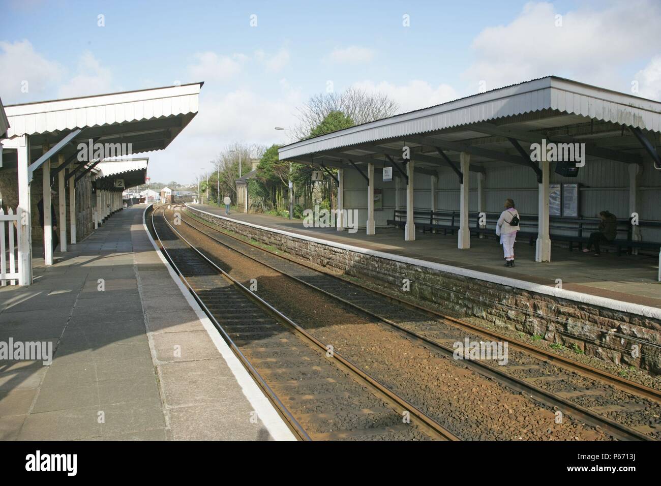 Up and Down platforms and canopies at St. Erth station, Cornwall. 2006 ...