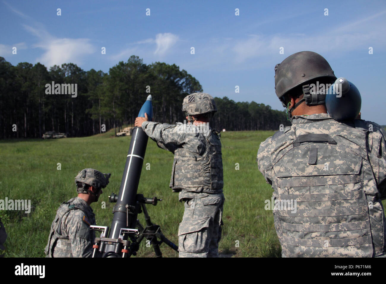 Indirect fire infantrymen of 6th Squadron, 8th Cavalry Regiment, 2nd ...