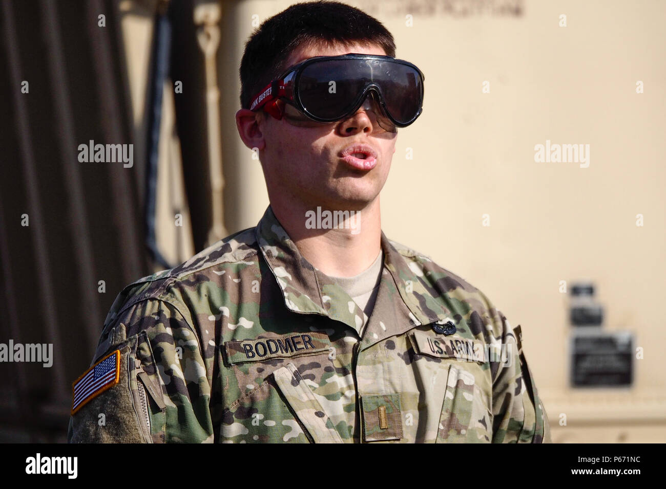 Army 2nd Lt. Jacob Bodmer, assigned to the 17th Combat Sustainment ...