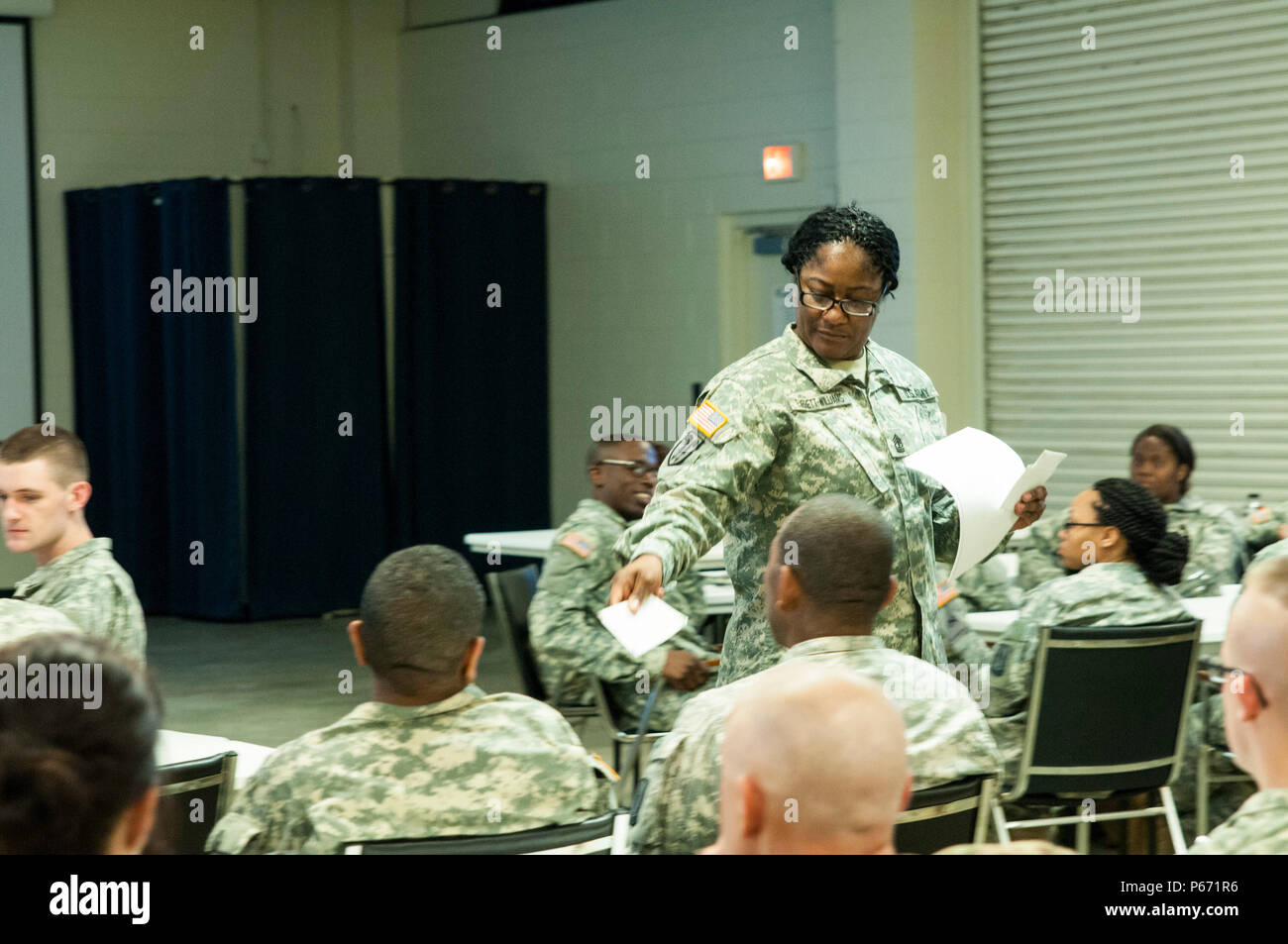 The Headquarters and Headquarters Company first sergeant of the 335th ...