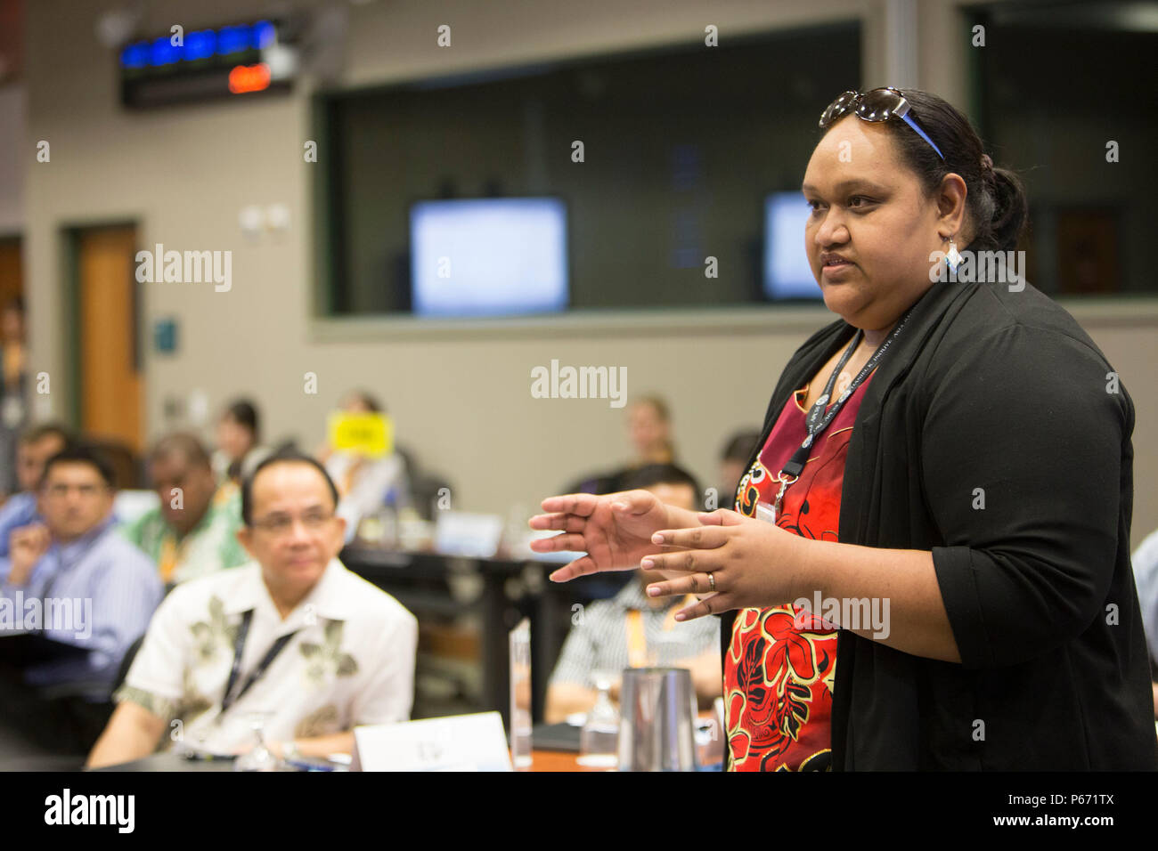 Telesia Kaitapu, with Tonga's Ministry of Foreign Affairs, introduces ...