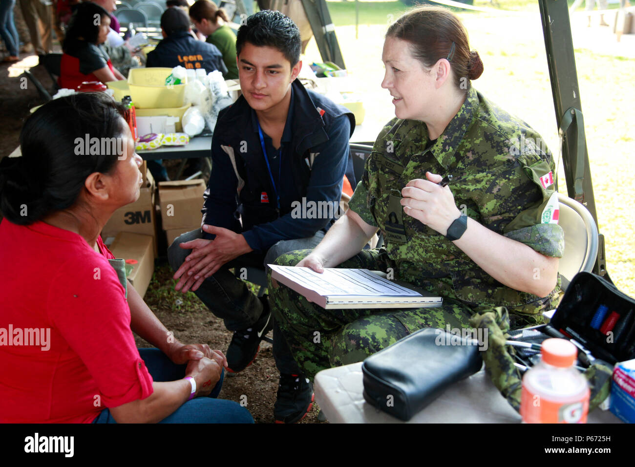 Canadian Navy Lt. Andrea Feist, assigned to the Canadian Forces Health ...