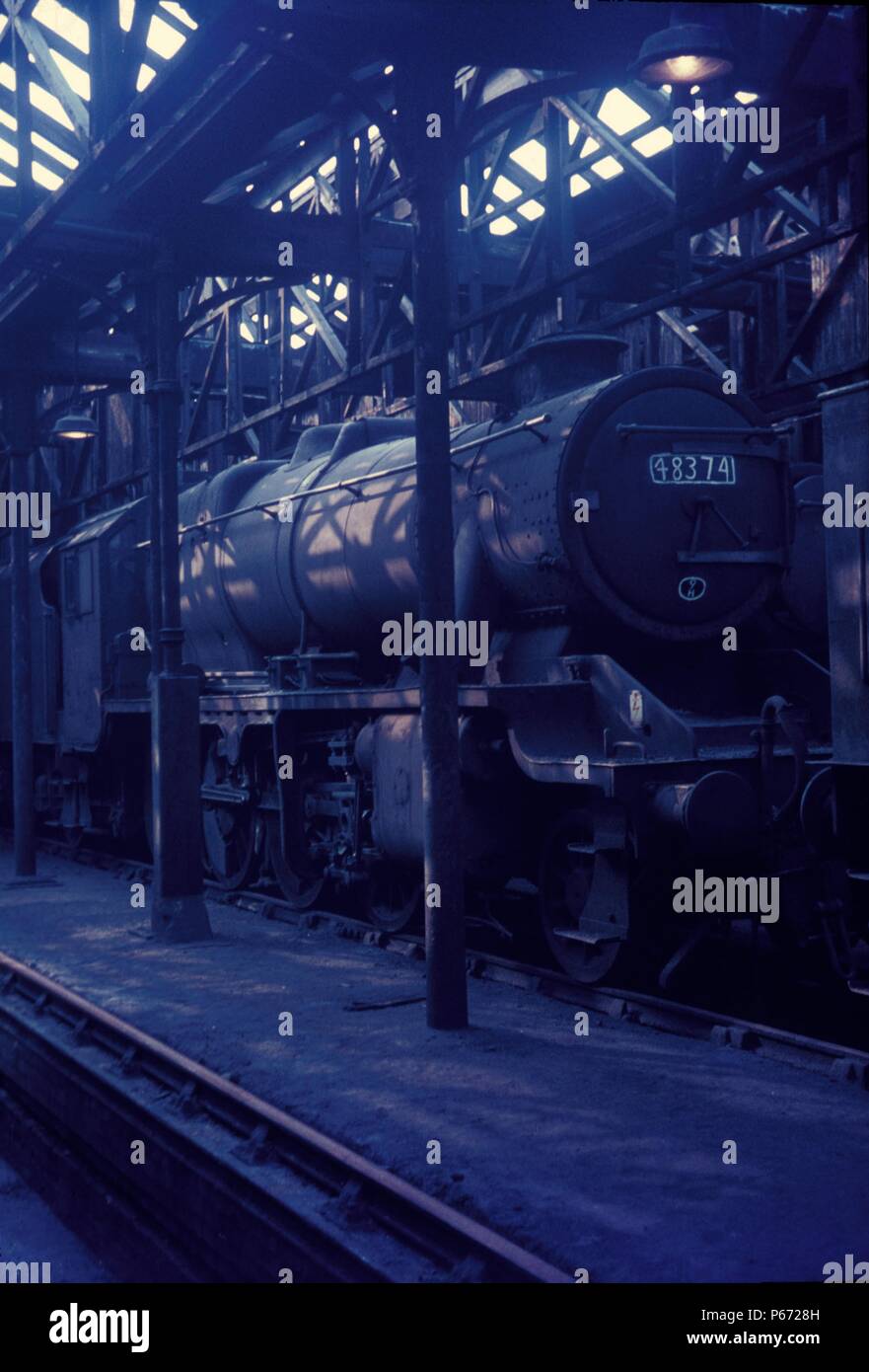 A scene in the closed motive power depot at Patricroft in Manchester ...