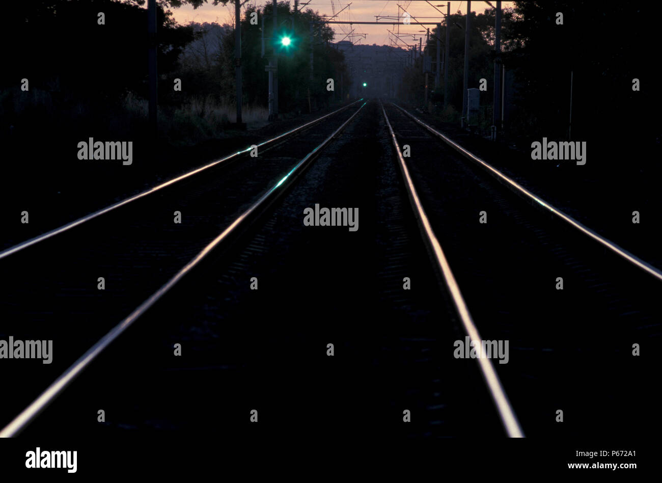 Electrified railway line hi-res stock photography and images - Alamy