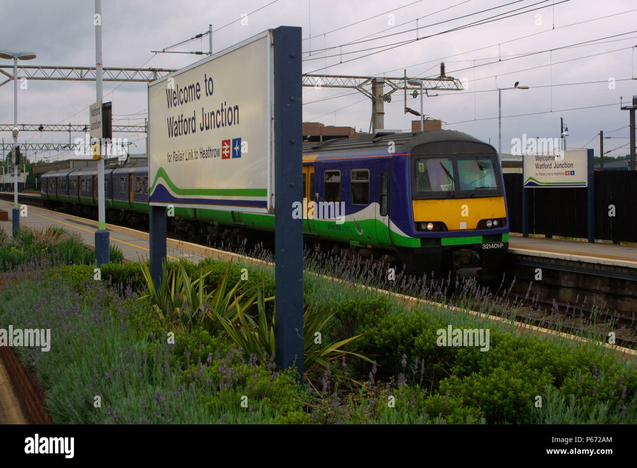 A Silverlink Metro operated service is seen here at Watford Junction ...