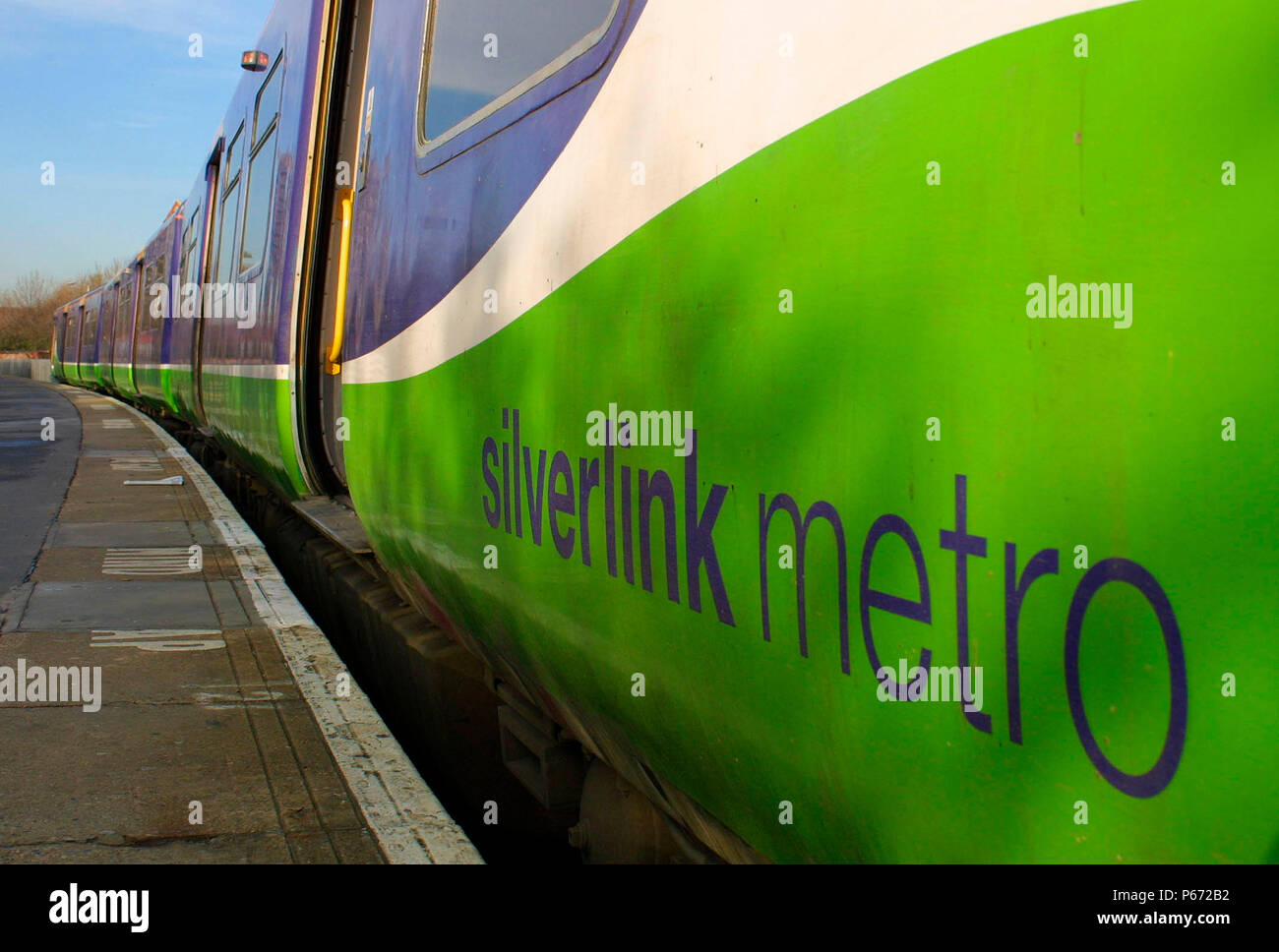 A Silverlink Metro service at North Woolwhich Station on the North ...