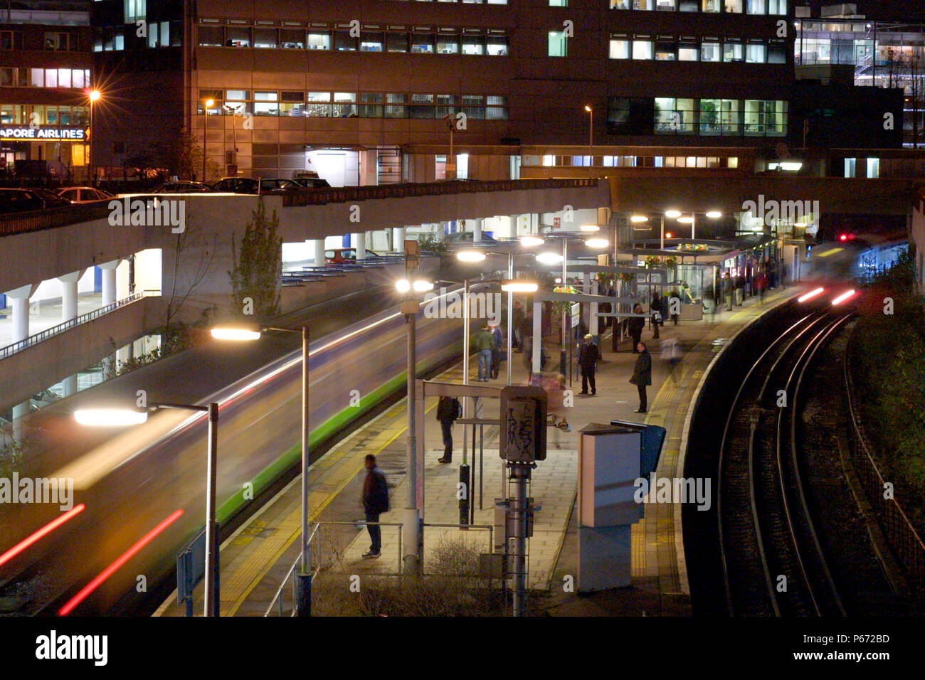 A Silverlink Metro service on approach to Gunnersby Station on the ...