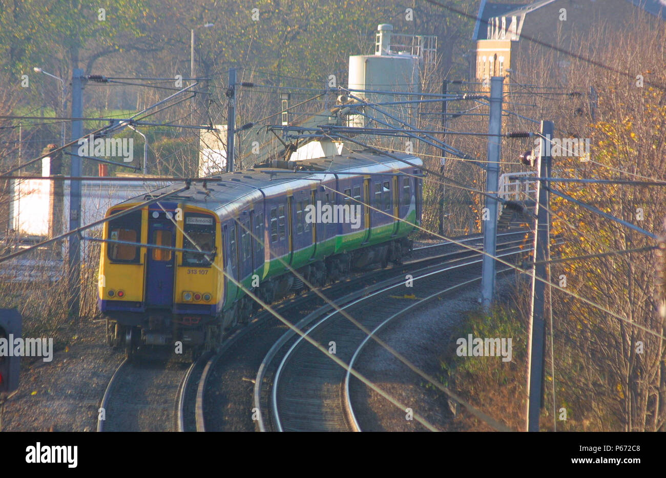 A Silverlink Metro train is seen here on the North London Line shortly ...