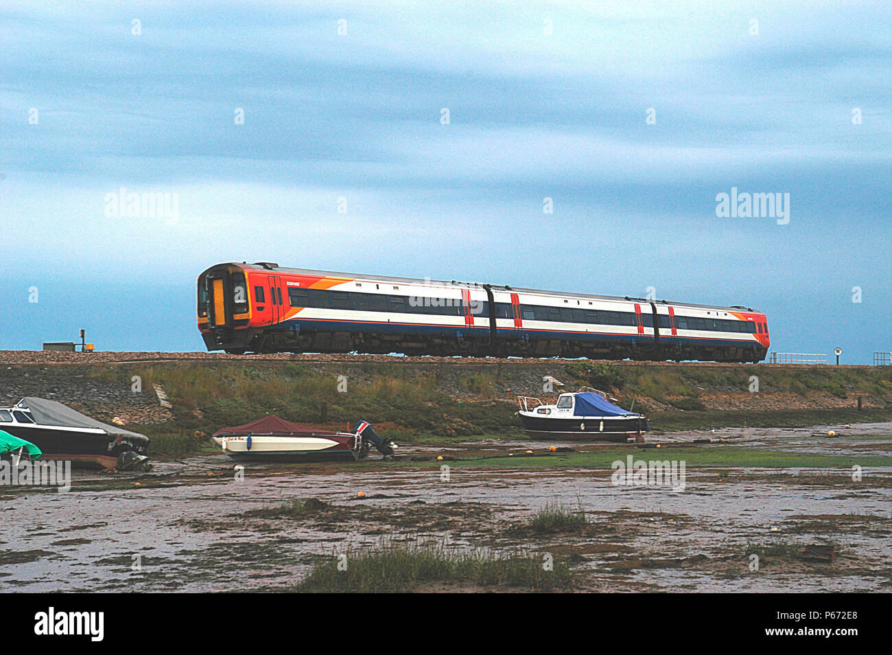 A South West Trains Class 159 at Cockwood Harbour in Devon. 2003 Stock ...