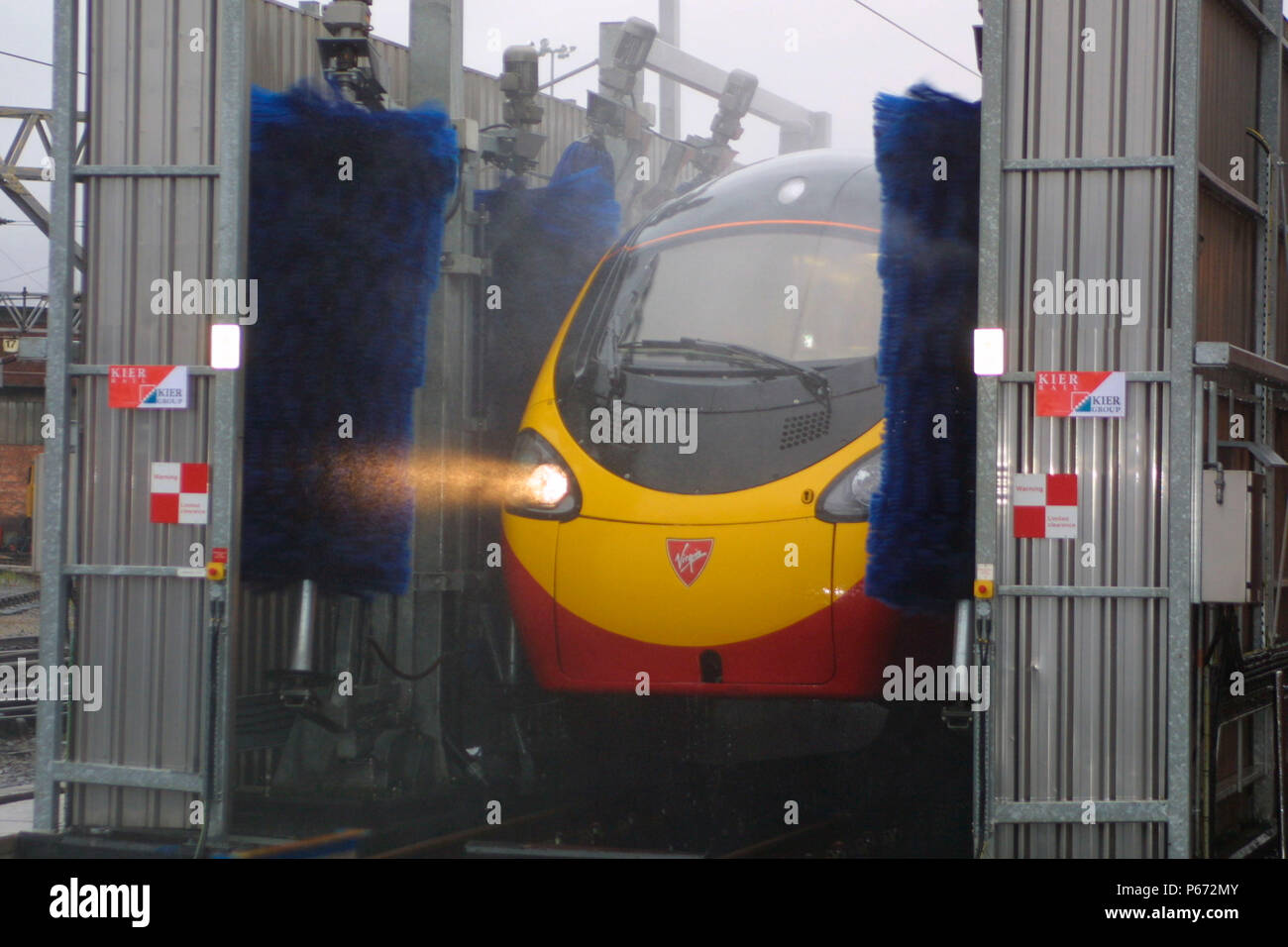 A Virgin Pendolino train starts its progress through the new train ...