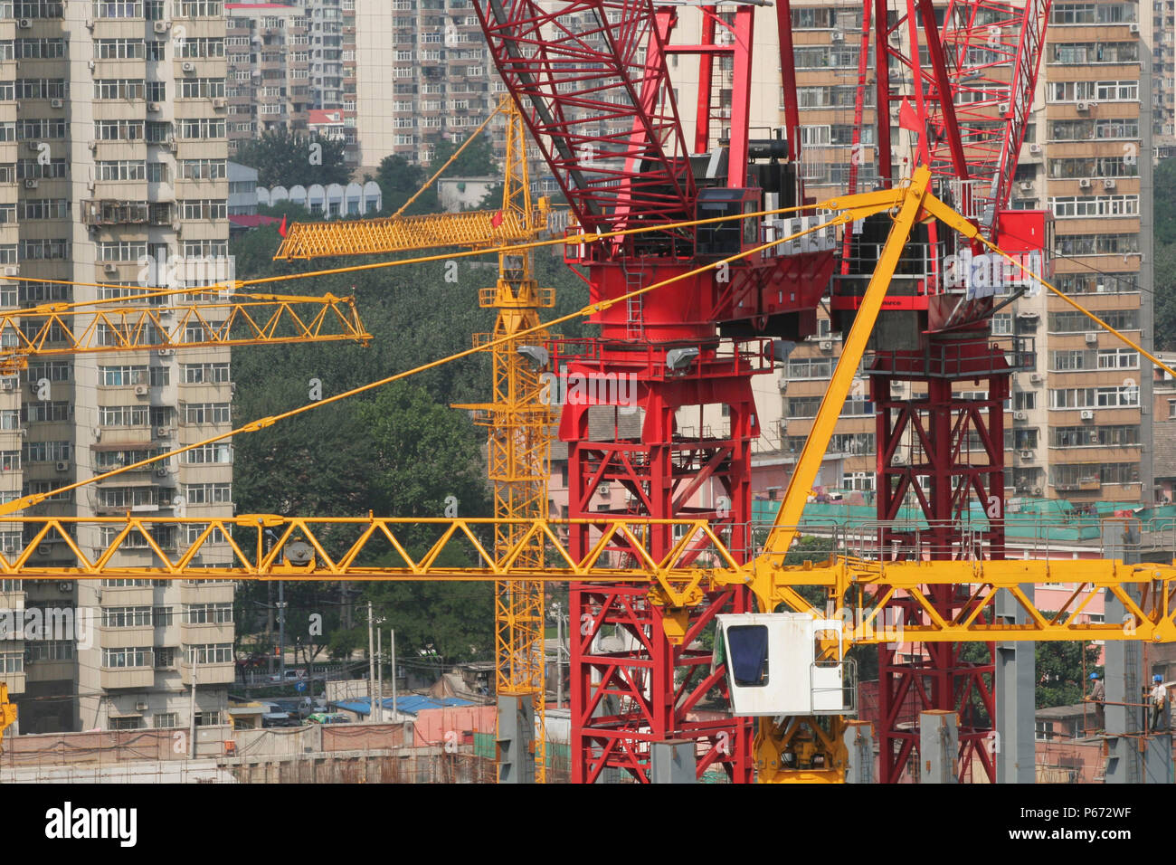 Tower Crane on construction site in China Stock Photo - Alamy