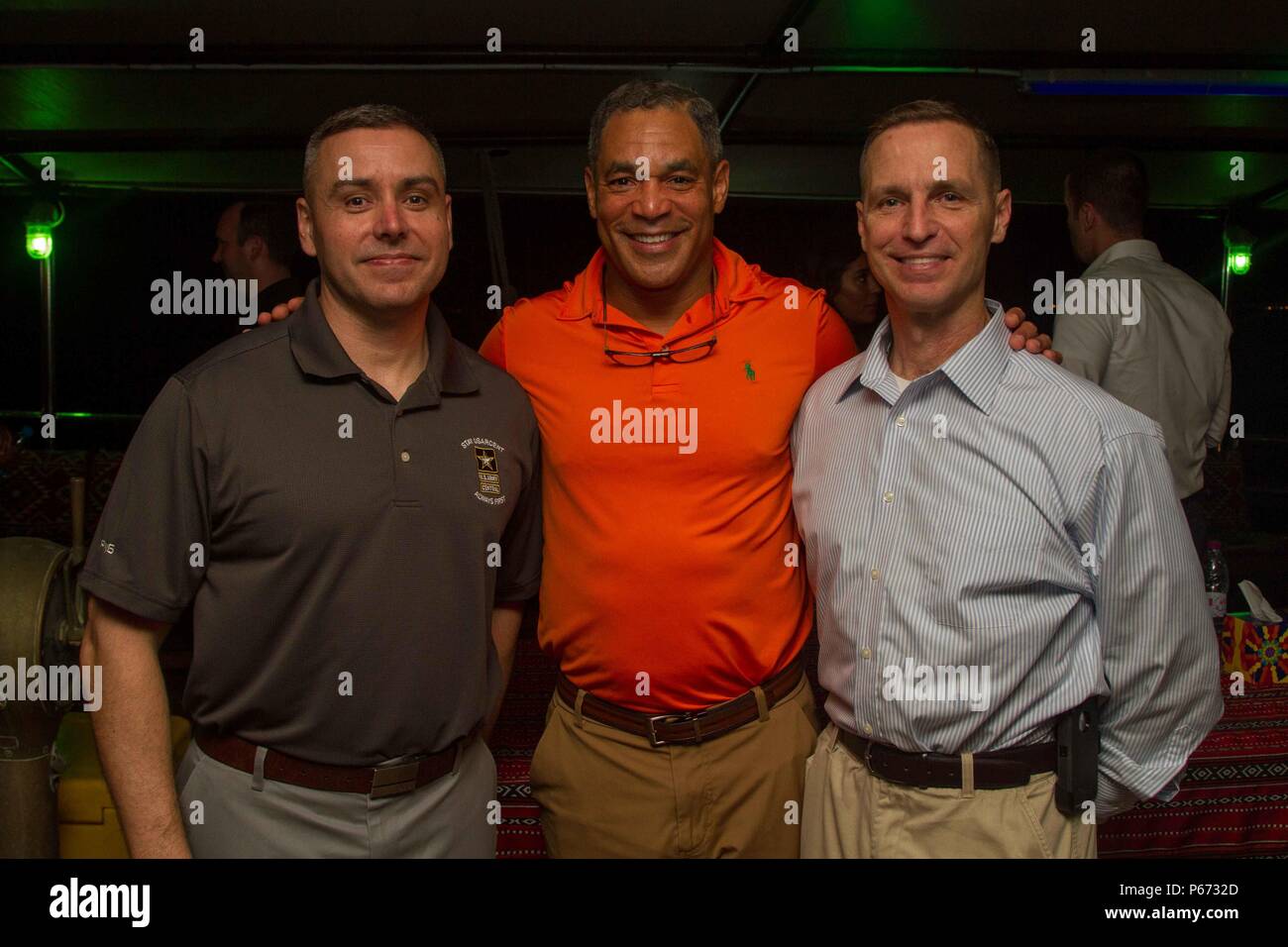 (From left to right) Command Sgt. Maj. Eric C. Dostie, the command ...