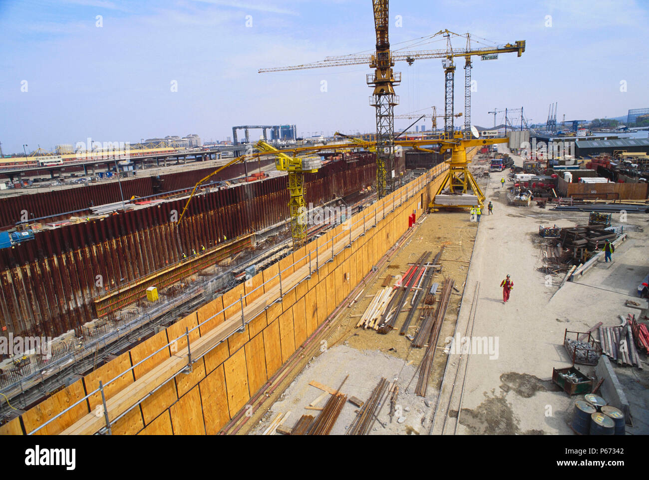 General view of rail link construction site Stock Photo - Alamy