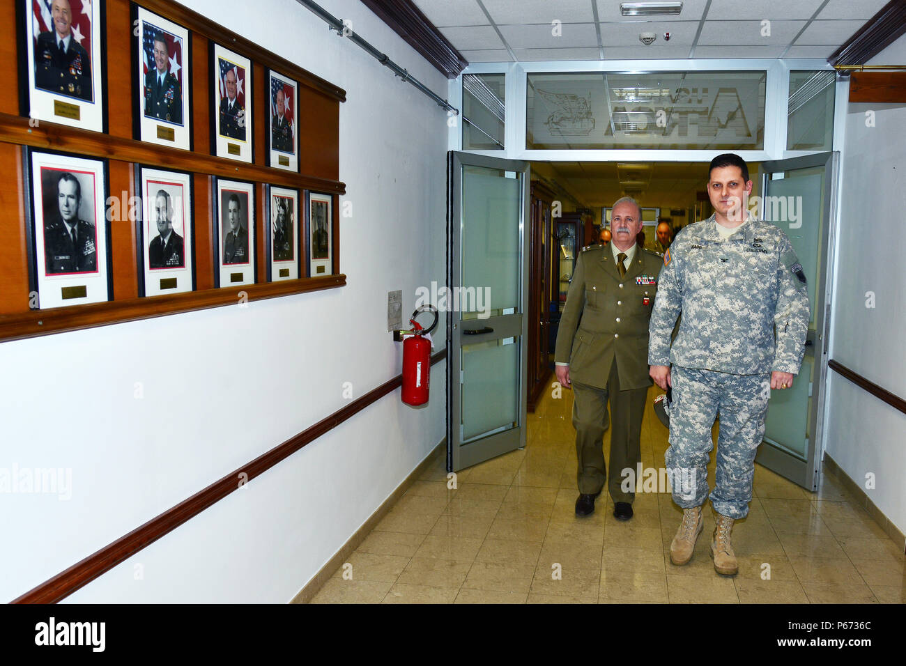 Colonel Louis B. Rago II (right), U.S. Army Africa Chief of Staff, and ...