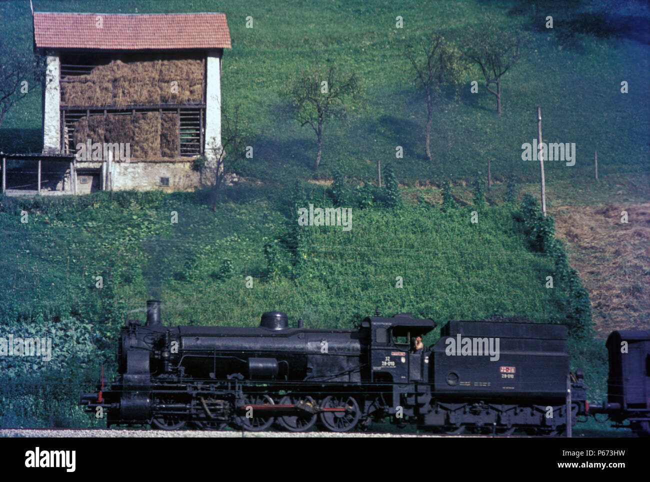 A Yugoslavian State Railway 62 class 0-6-0T in Belgrade. These engines ...