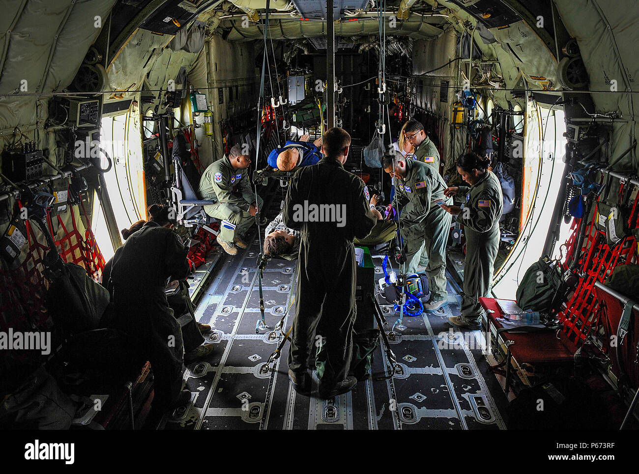 Airmen from the 86th Aeromedical Evacuation Squadron train during an ...