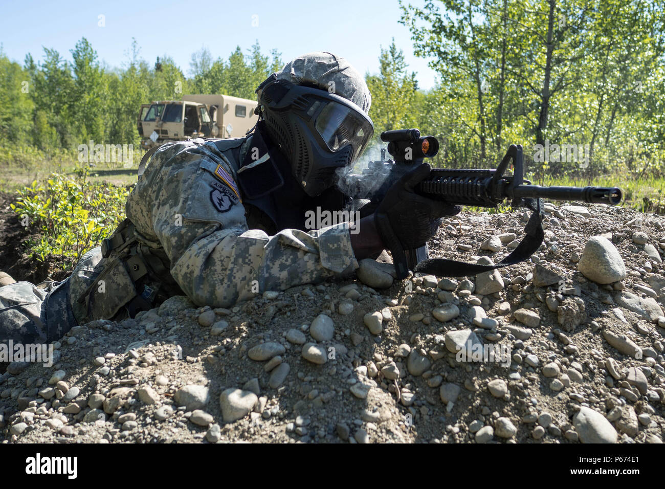 Alaska Army National Guard Spc. Innocent Bennett, B Company, 1st ...