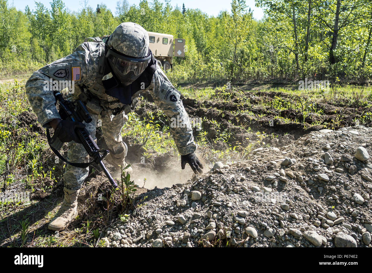 Alaska Army National Guard Spc. Innocent Bennett, B Company, 1st ...