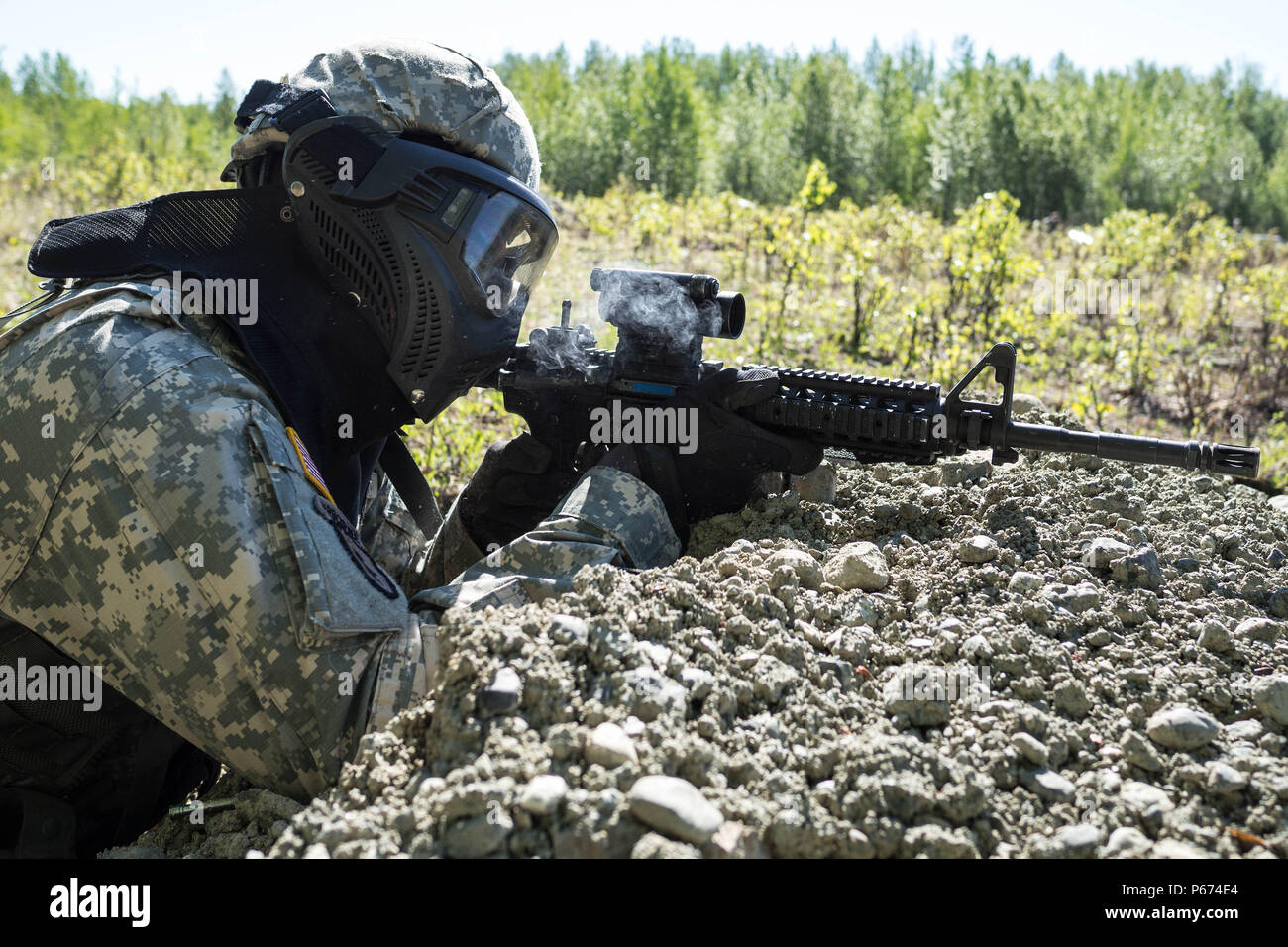 Alaska Army National Guard Spc. Innocent Bennett, B Company, 1st ...